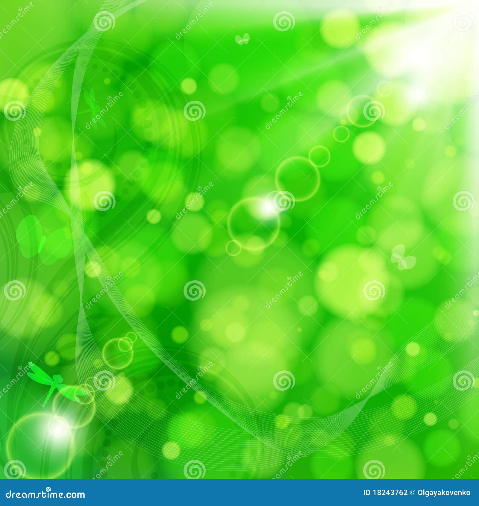 Fresh abstract background. stock vector. Illustration of dragonfly ...