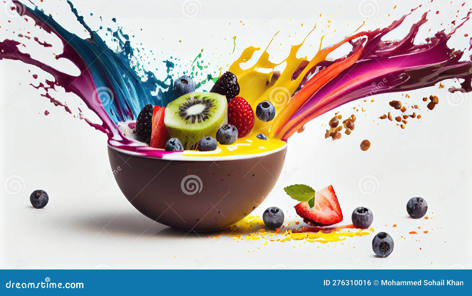 Fresh Acai-Strawberry and Fig Fruits Smoothie Splashing on White ... Fresh Acai-Strawberry and Fig Fruits Smoothie Splashing on White ...