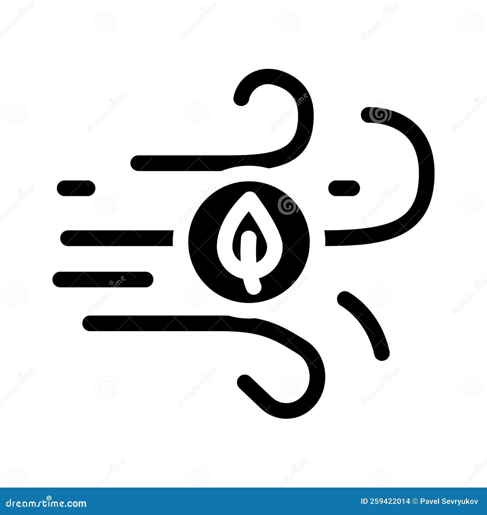 Fresh Air Glyph Icon Vector Illustration Stock Vector - Illustration of ...