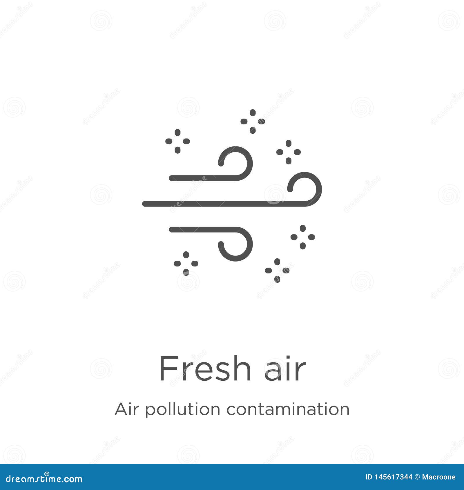 Fresh Air Icon Vector from Air Pollution Contamination Collection. Thin ...