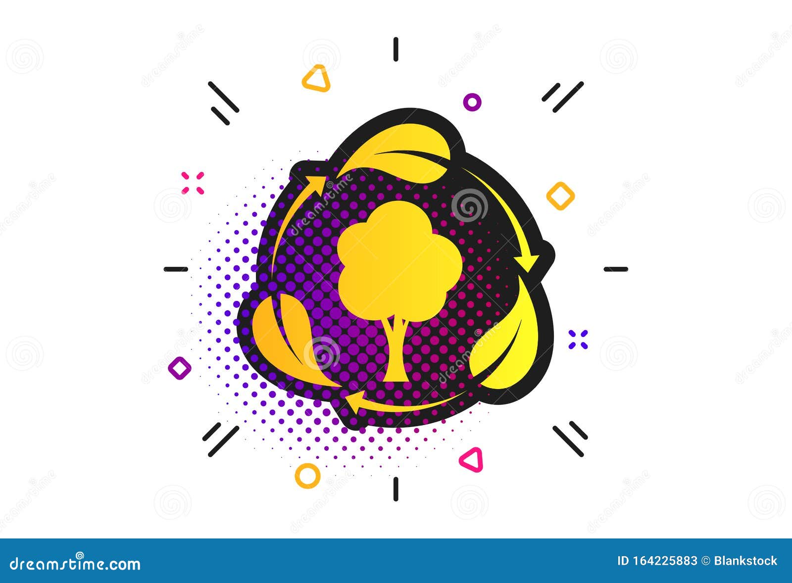 Fresh Air Sign Icon. Forest Tree with Leaves. Vector Stock Vector ...