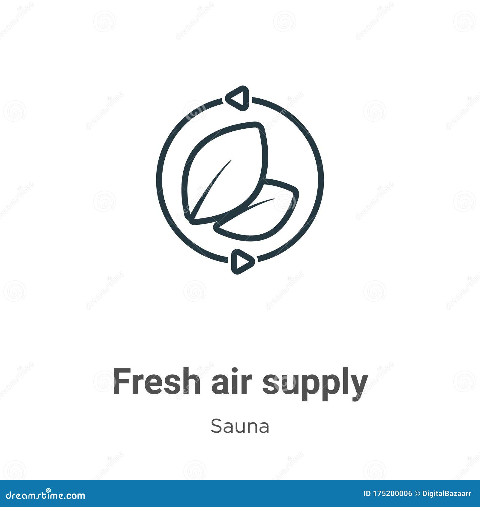 Fresh Air Supply Outline Vector Icon. Thin Line Black Fresh Air Supply ...