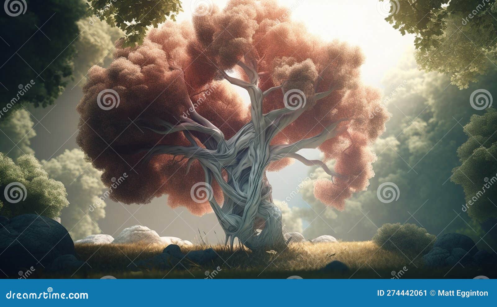 Fresh Air - Tree that Looks Like Lungs Stock Illustration ...