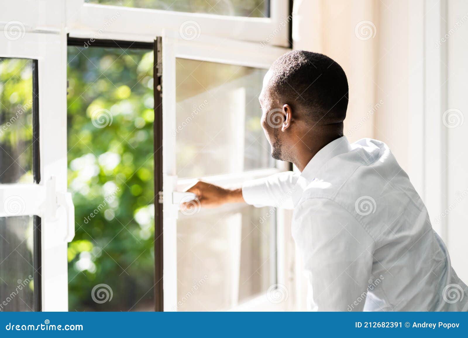 Fresh Air from Window stock image. Image of positive - 212682391