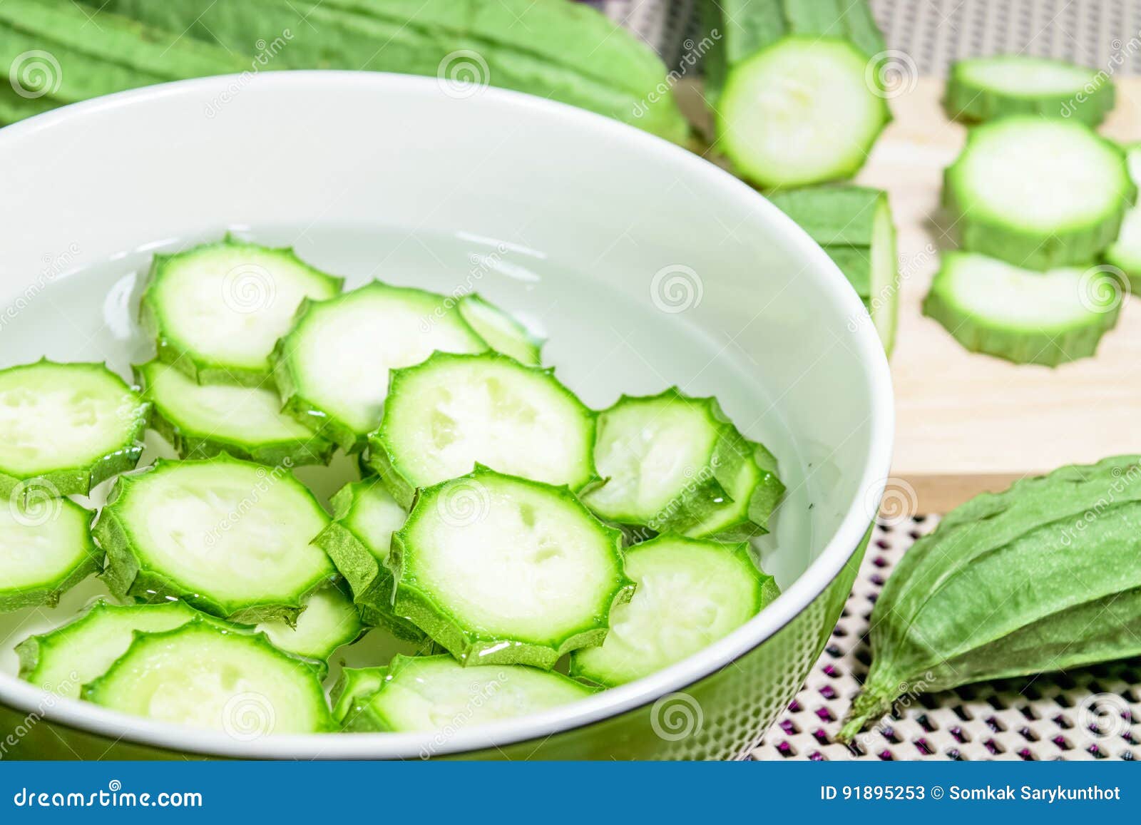 Fresh angled gourd stock image. Image of luffa, vegetable - 91895253