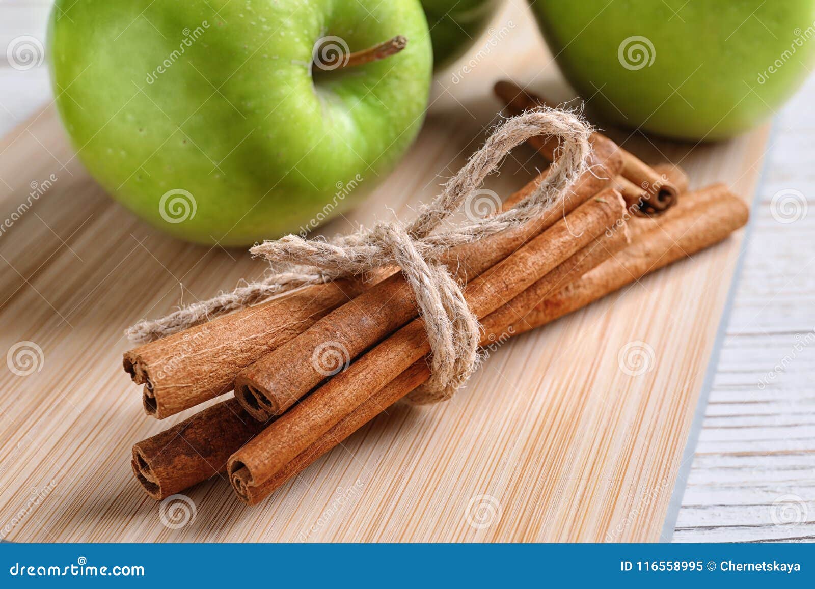 Fresh Apple and Cinnamon Sticks Stock Image - Image of food, ingredient ...