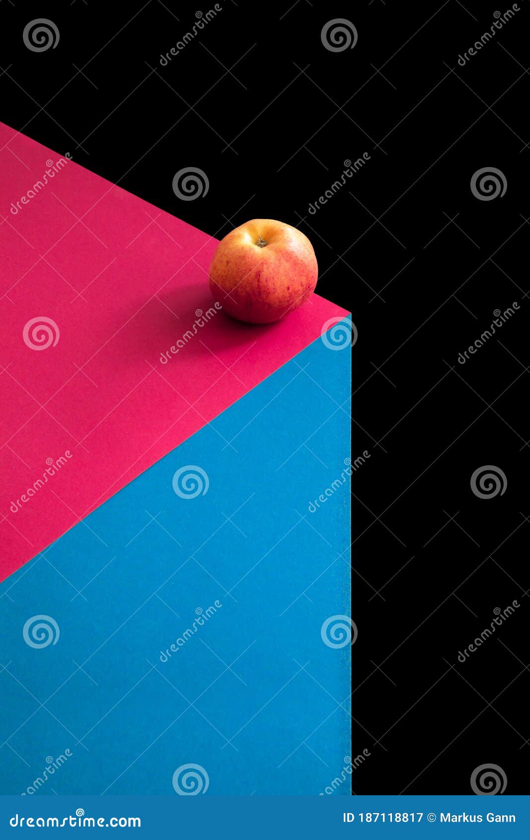 Fresh Apple Fruit on a Color Background Stock Image - Image of fresh ...