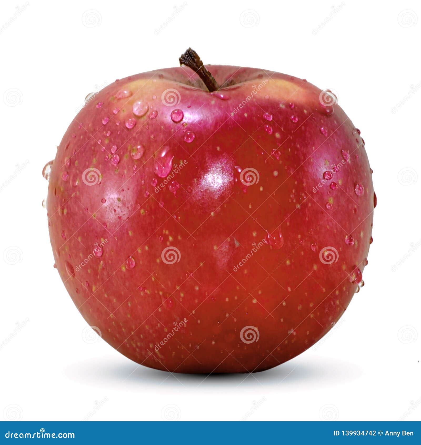 Fresh Apple Fruit Isolated on White Stock Photo - Image of background ...