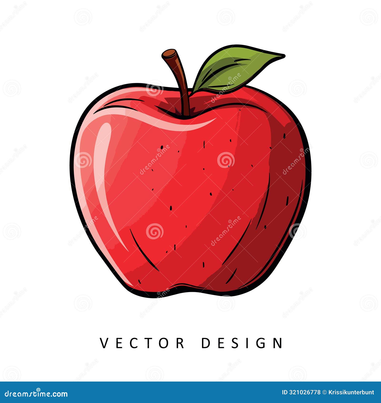 Fresh Apple Fruit Vector Design AI Generated Stock Illustration - Illustration of food, symbol ...
