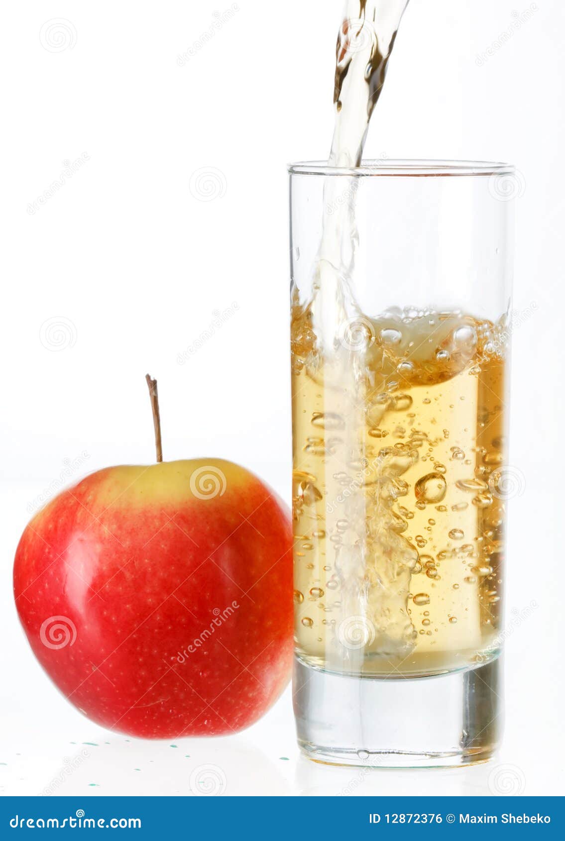 Fresh apple juice stock photo. Image of ripe, soda, space - 12872376