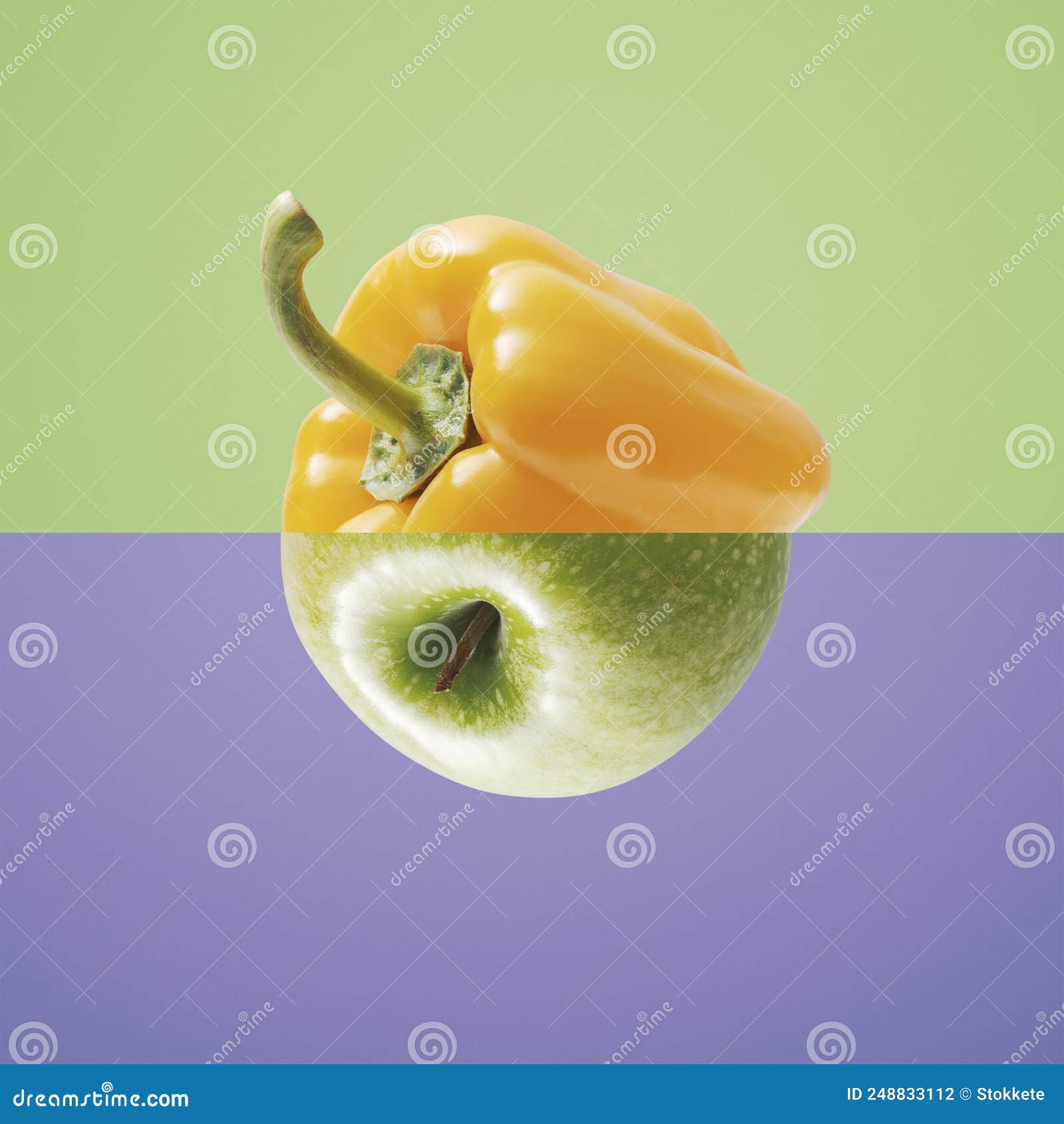 Fresh apple and pepper stock photo. Image of pepper - 248833112