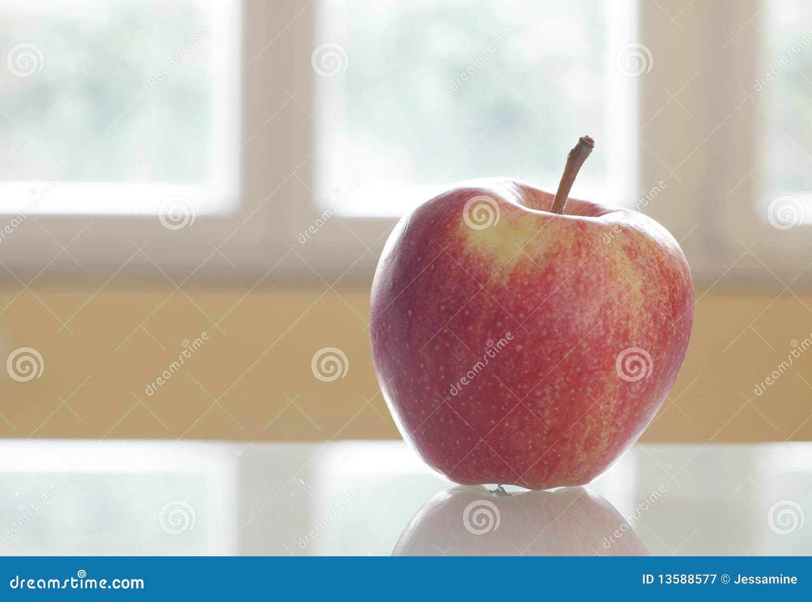 Fresh apple on the table stock image. Image of good, daylight - 13588577