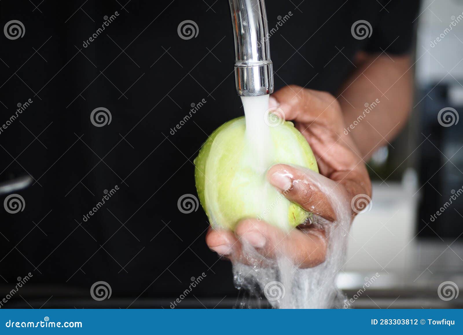 Fresh Apple Washing with Hand. Stock Photo - Image of wash, clean ...