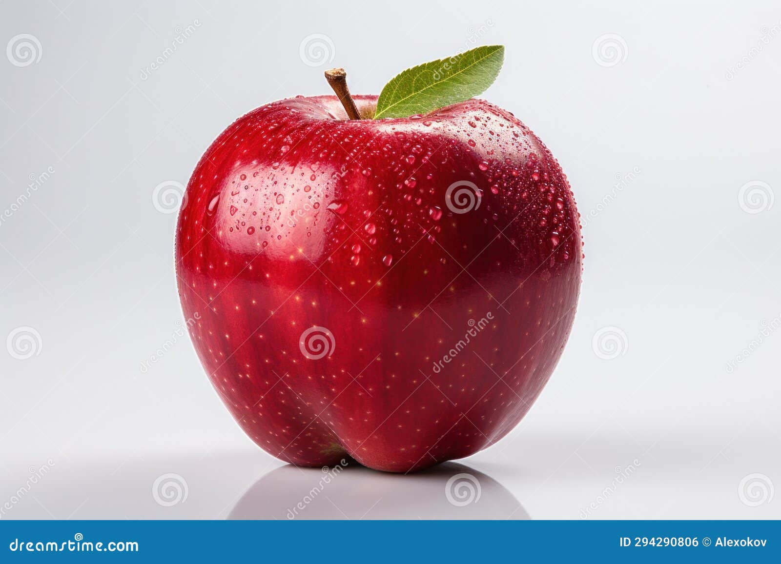 Fresh Apple on White Background AI Generated Stock Illustration ...