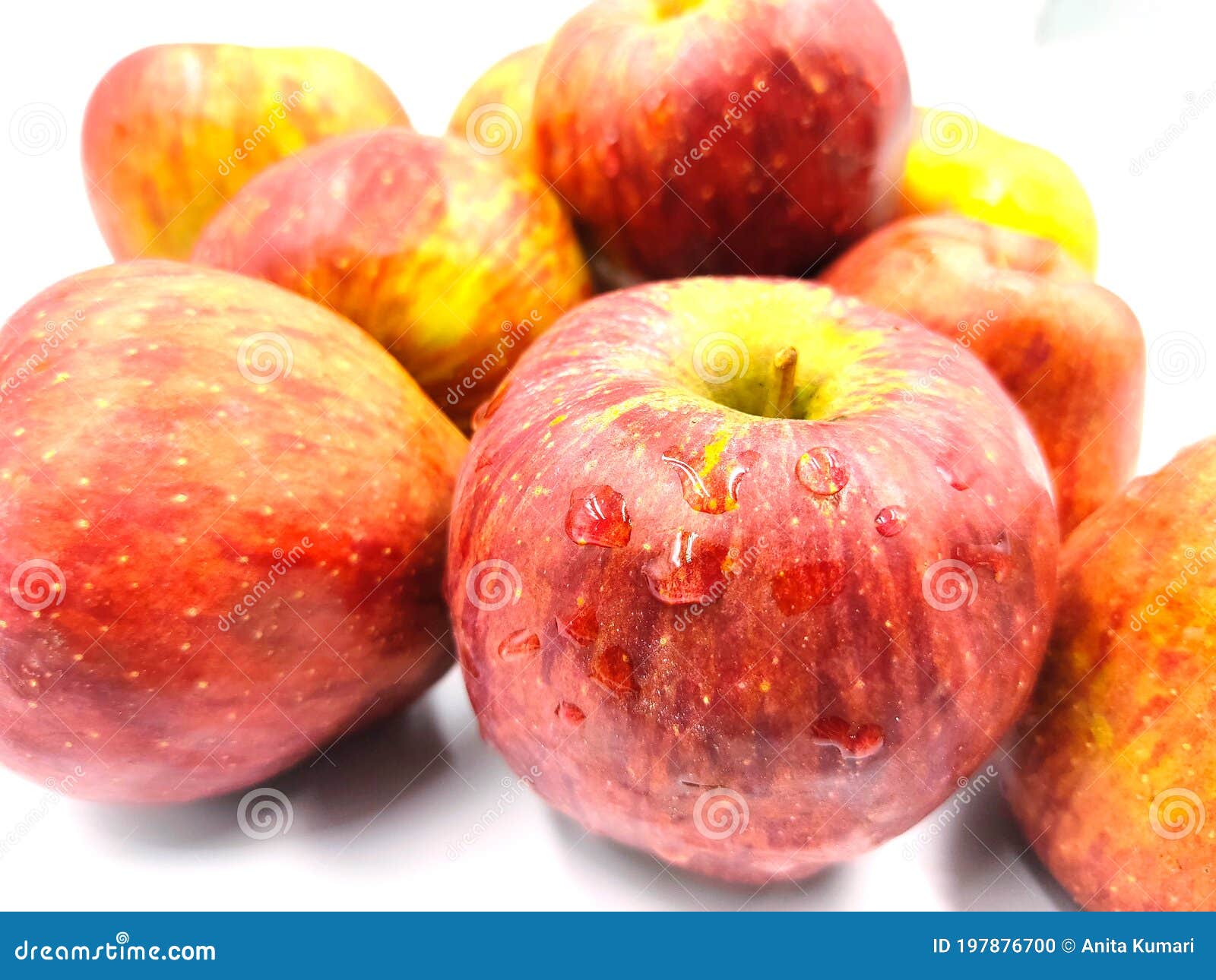 Fresh Apple on White Background Stock Photo - Image of health, nature ...