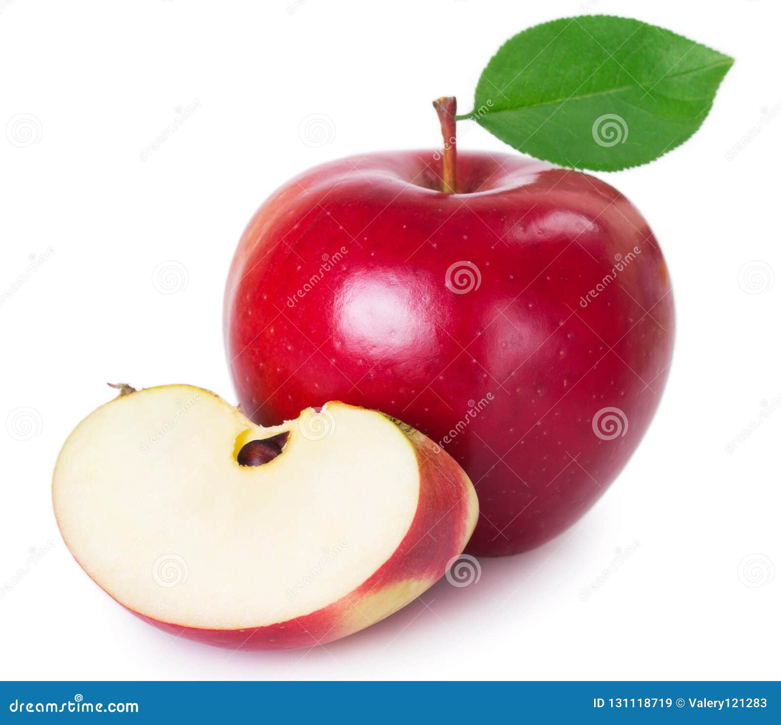 Fresh Apple on White Background Stock Image - Image of closeup, white ...
