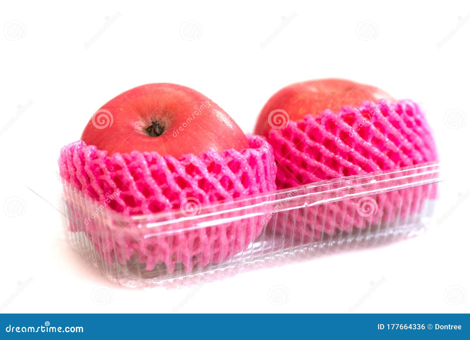 Fresh of Apple Wrapped with Foam Fruit Net Stock Photo - Image of ...