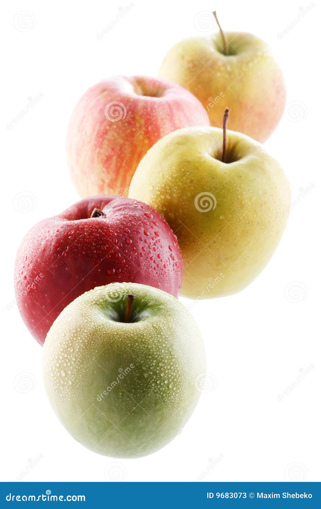 Fresh apples stock image. Image of drop, diets, eating - 9683073