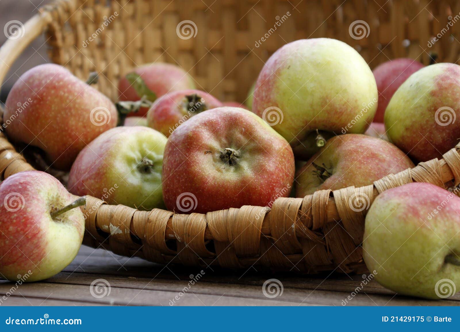 Fresh apples in a basket stock image. Image of plentiful - 21429175