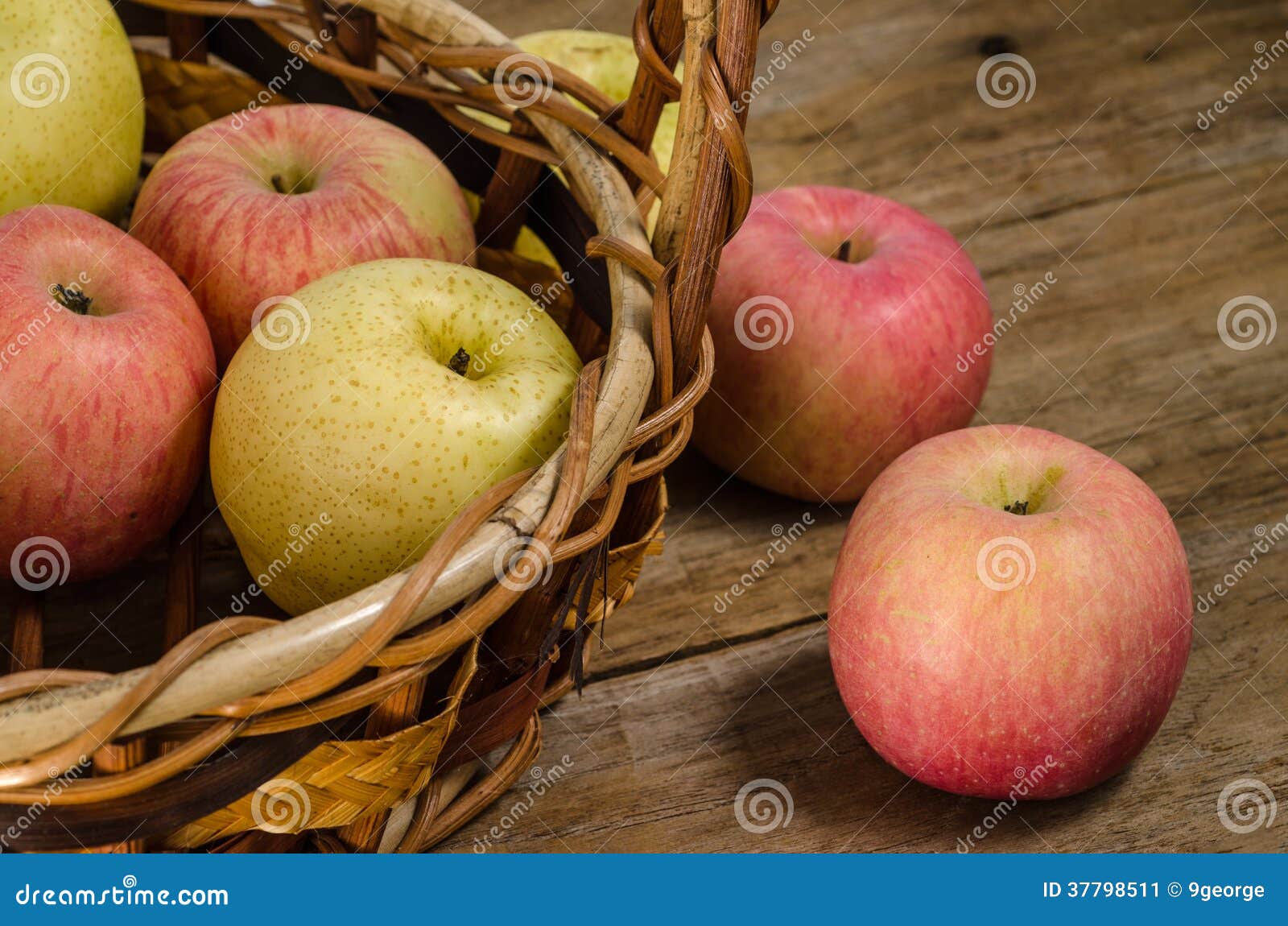 Fresh apples in the basket stock image. Image of sweet - 37798511