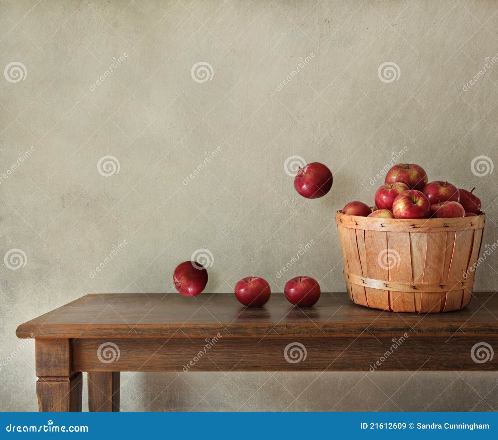 Fresh Apples on Wooden Table Stock Image - Image of natural, health ...