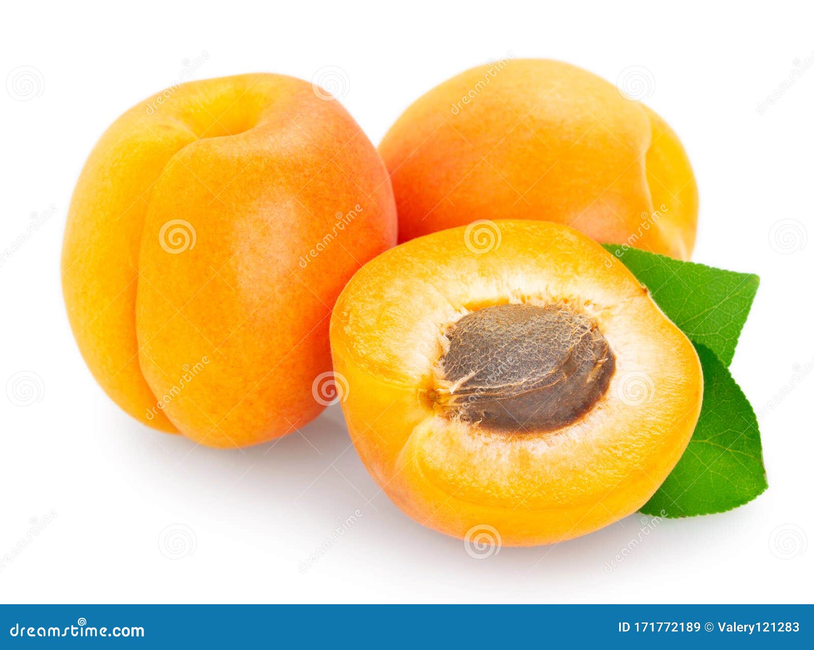 Fresh Apricot Isolated on White Background Stock Image - Image of white ...