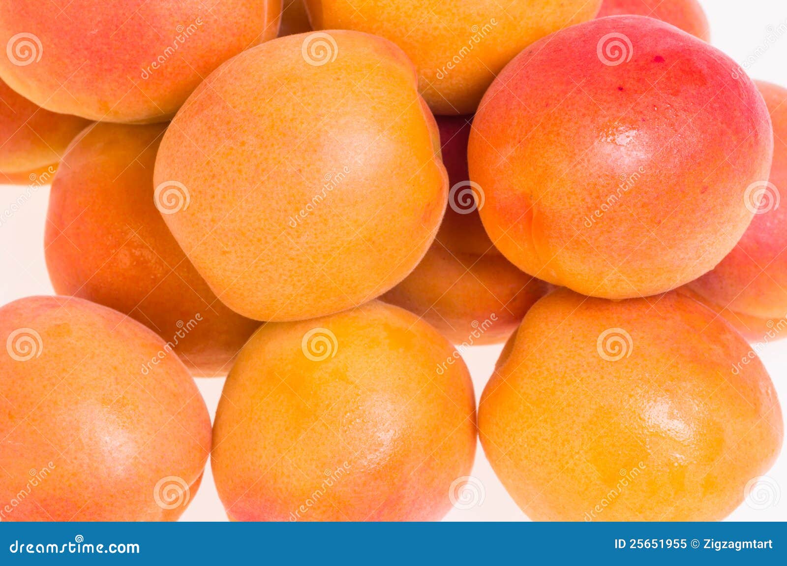 Fresh Apricots on white stock image. Image of organic - 25651955