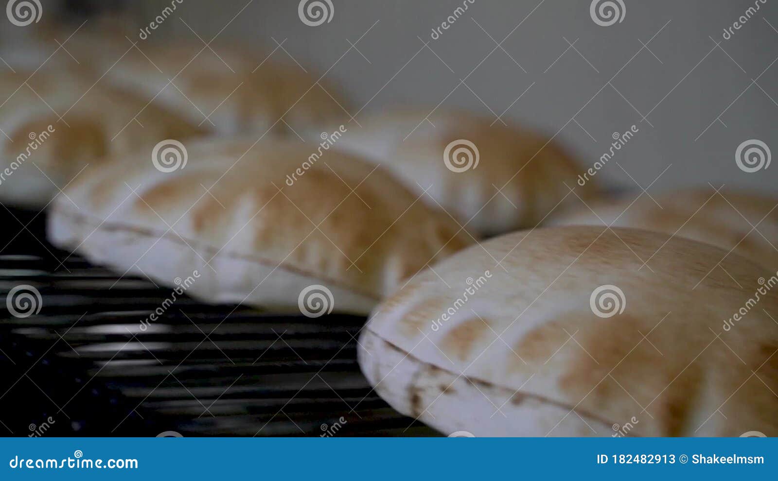 Fresh Arabic Bread Coming Out of the Oven Stock Video - Video of ...