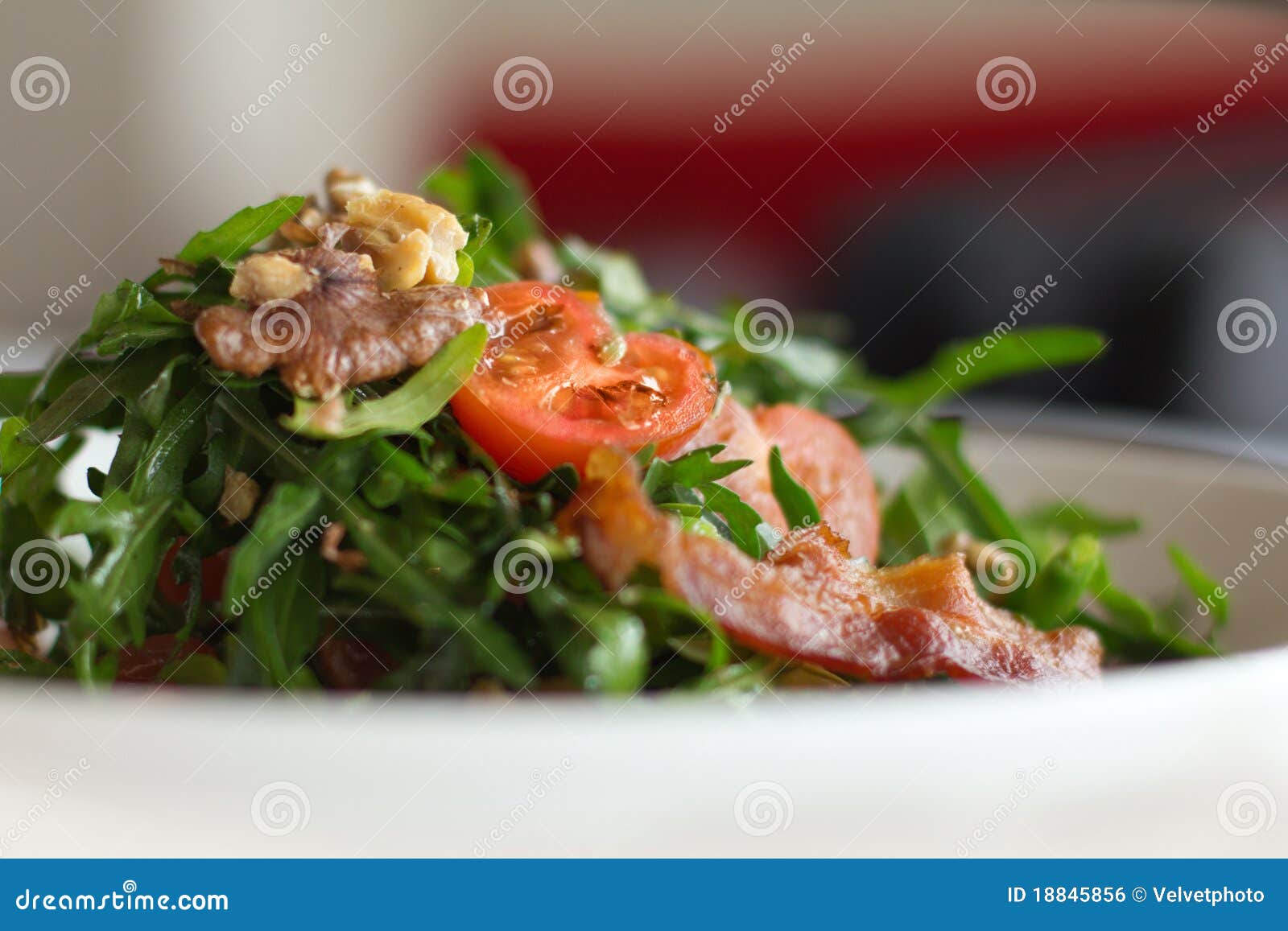 Fresh arugula salad stock photo. Image of food, cafe - 18845856