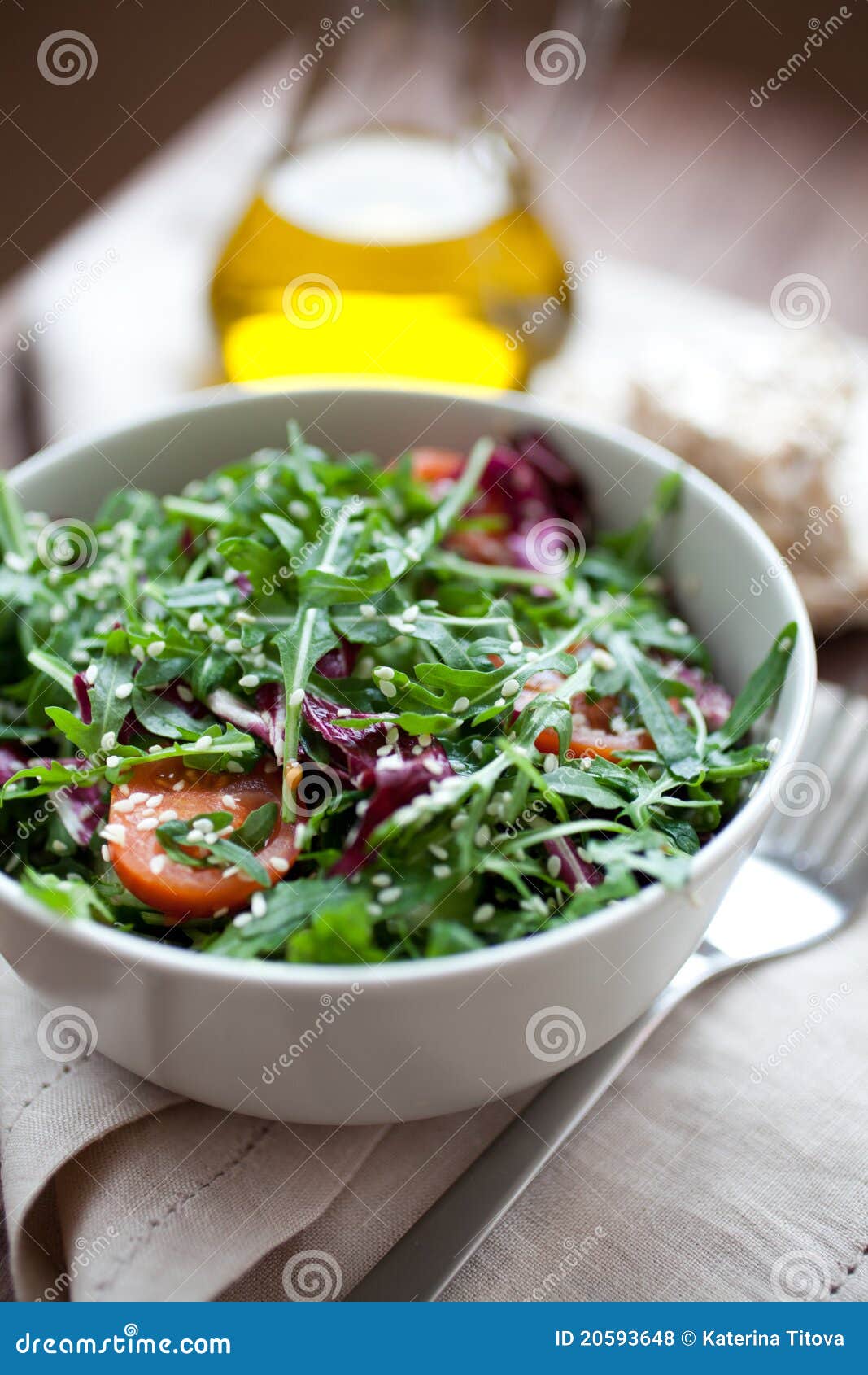 Fresh arugula salad stock photo. Image of wellness, healthy - 20593648