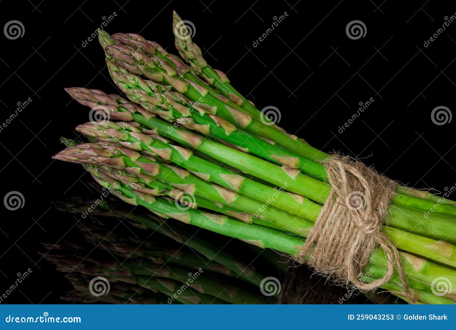 Fresh Asparagus on Table Close Up Horizontal Stock Image - Image of ...
