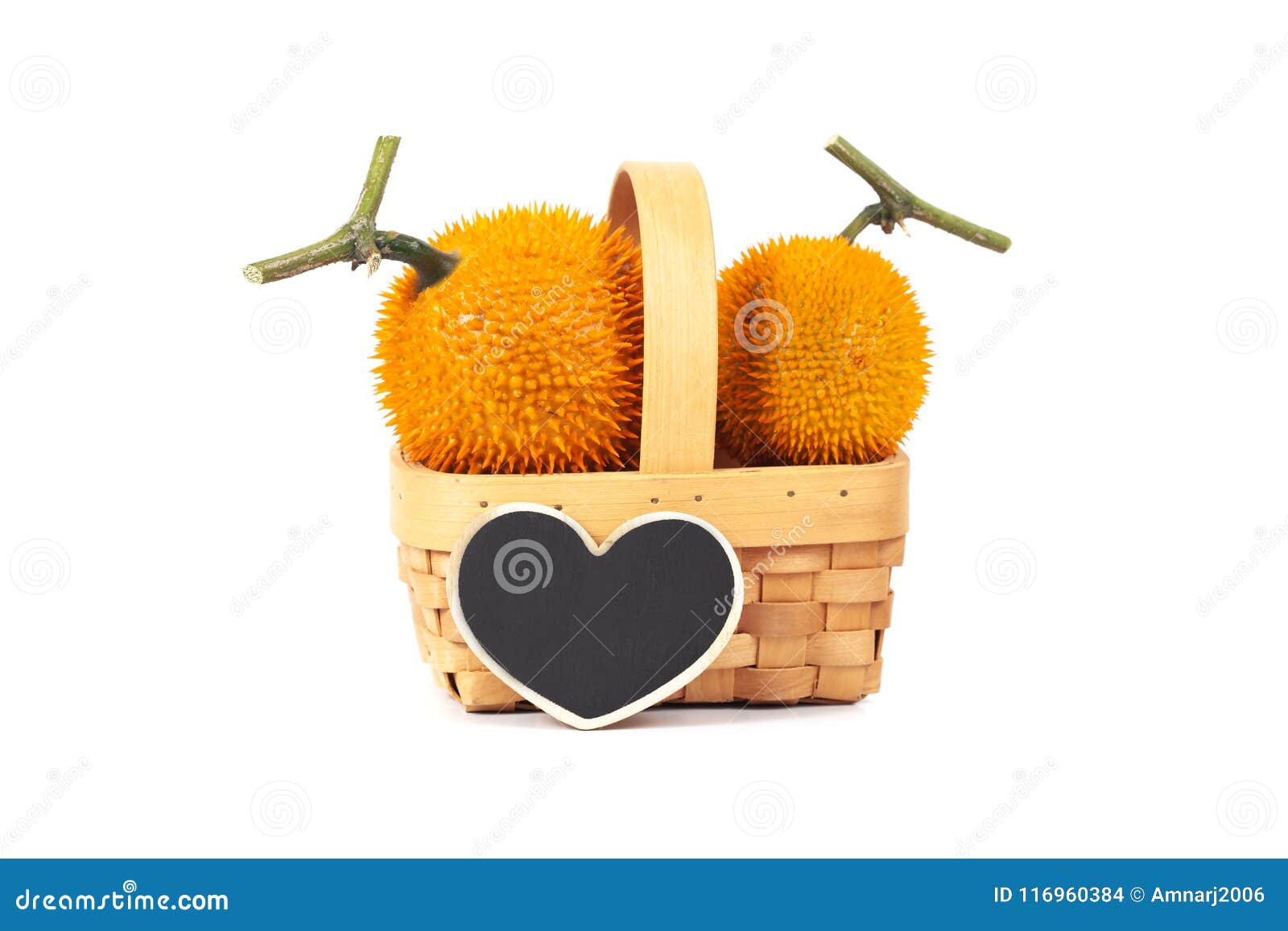 Fresh Baby Jackfruit with Heart Sign on White Stock Photo - Image of ...