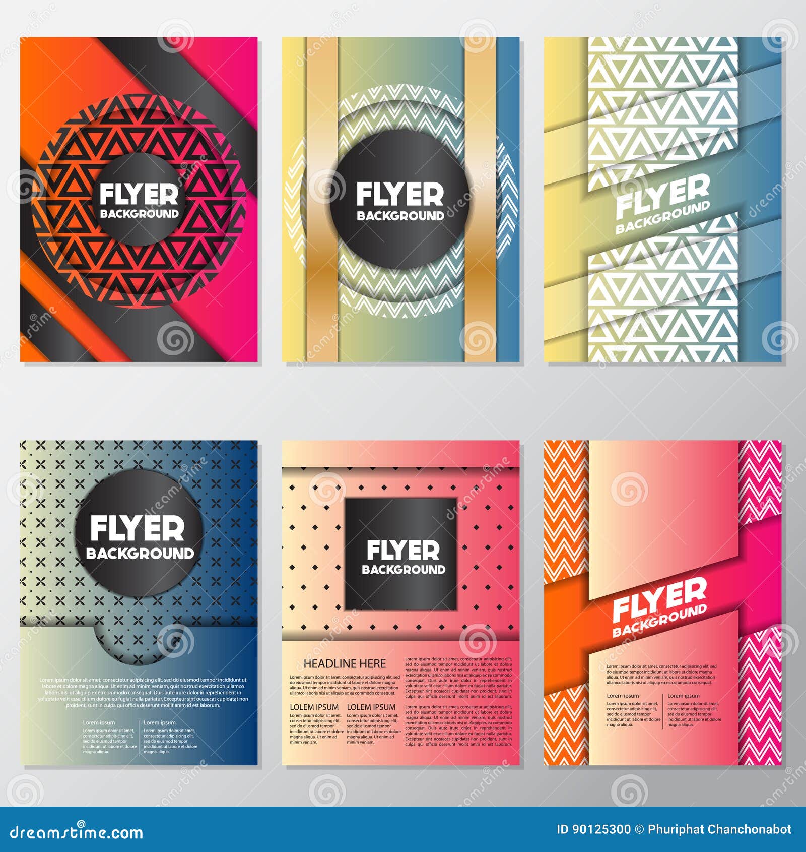 Fresh Background Flyer Style Background Design Template Stock Vector ...