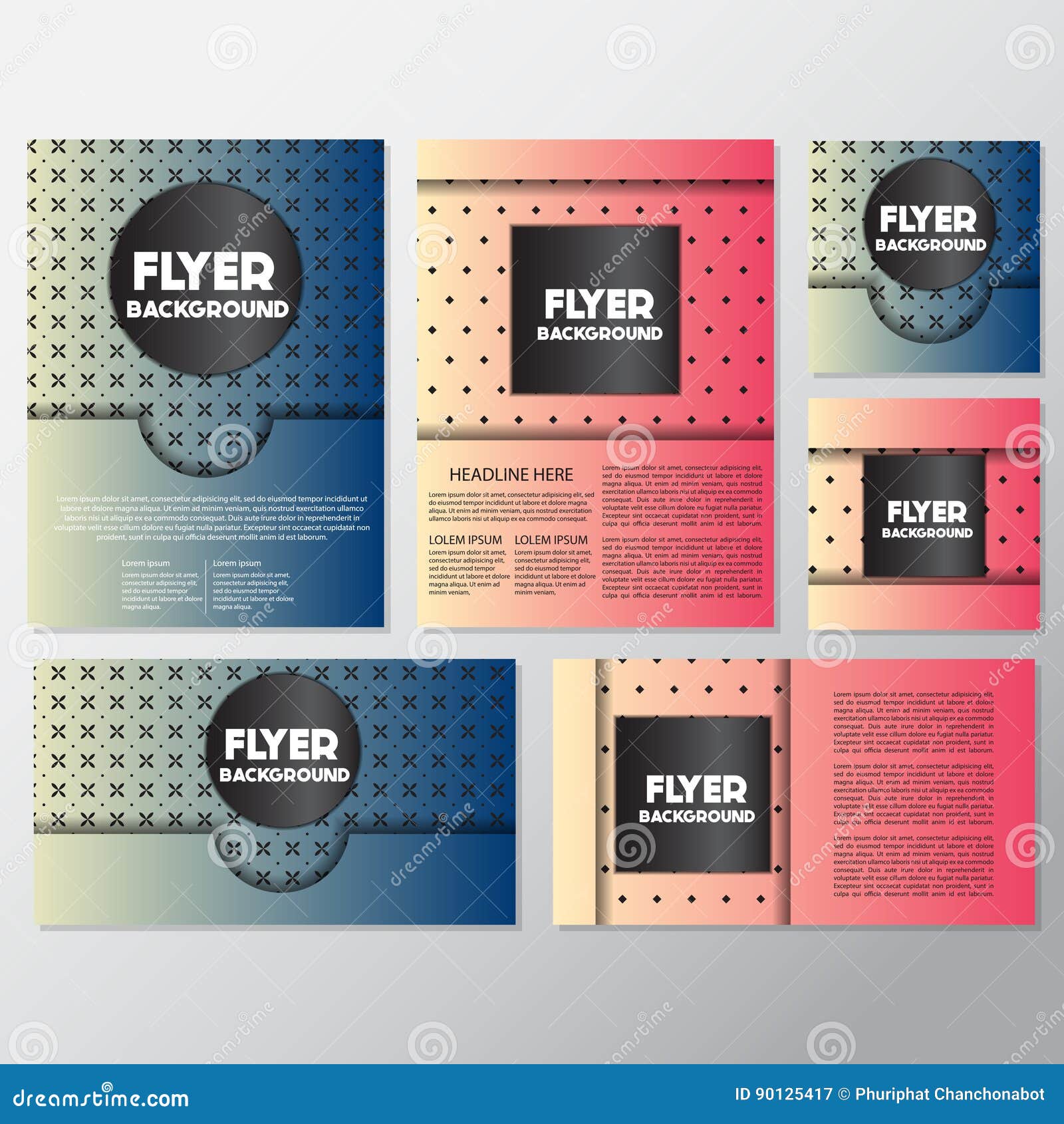 Fresh Background Flyer Style Background Design Template Stock Vector ...