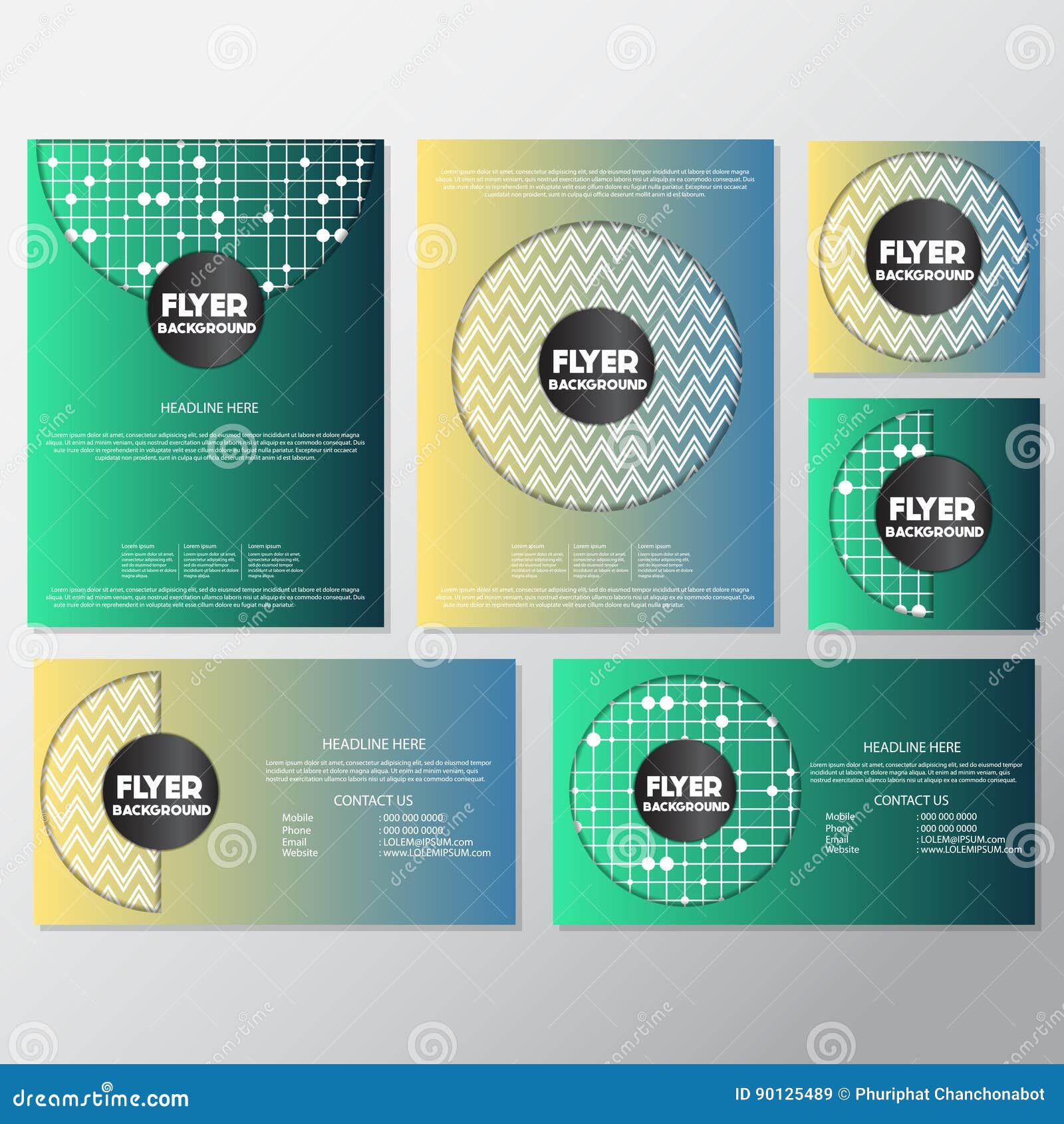 Fresh Background Flyer Style Background Design Template Stock Vector ...