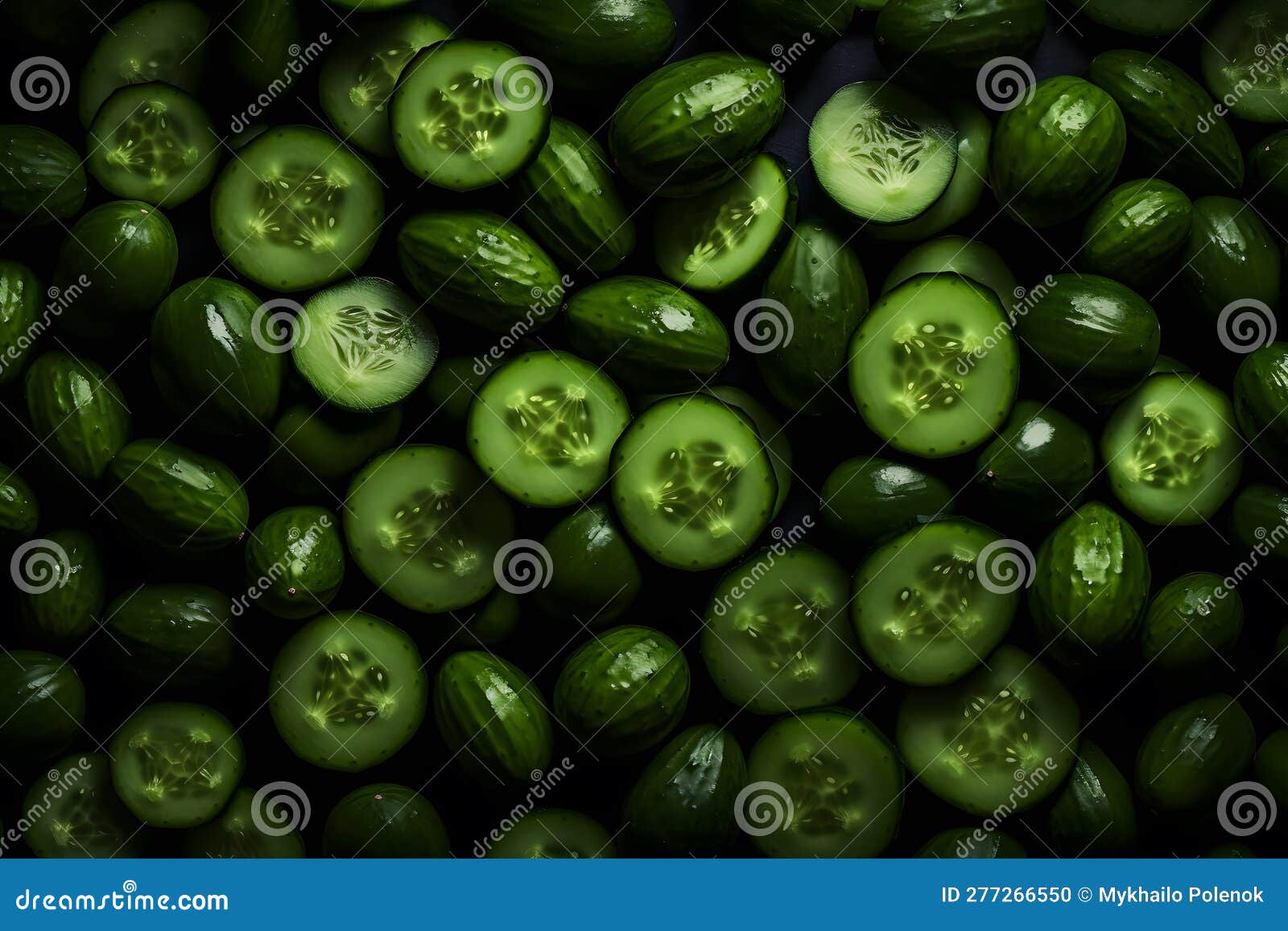 Fresh Background with a Set of Cucumbers. Neural Network AI Generated ...