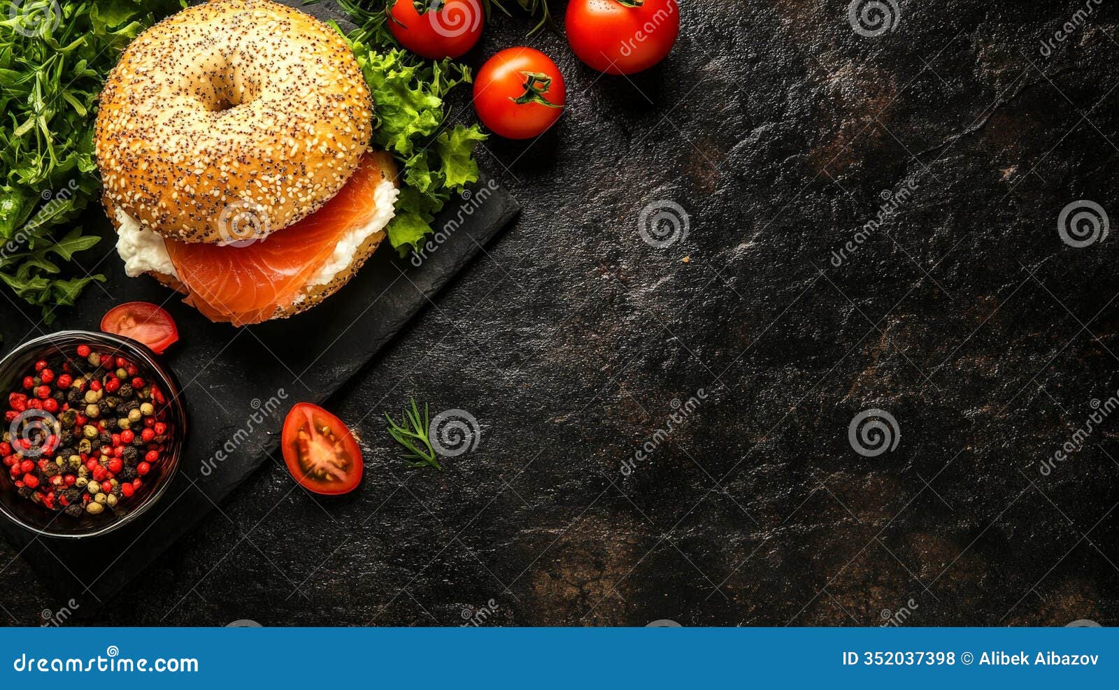 Fresh Bagel, Top View, Isolated On Transparent Background Stock ...