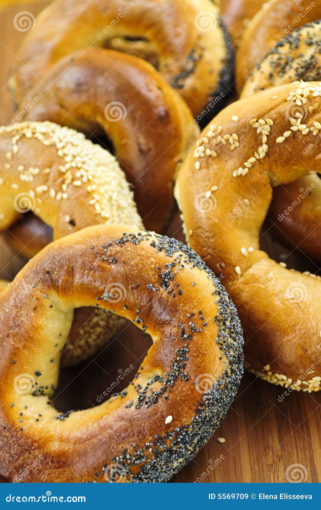 Fresh bagels stock image. Image of lunch, freshness, food - 5569709