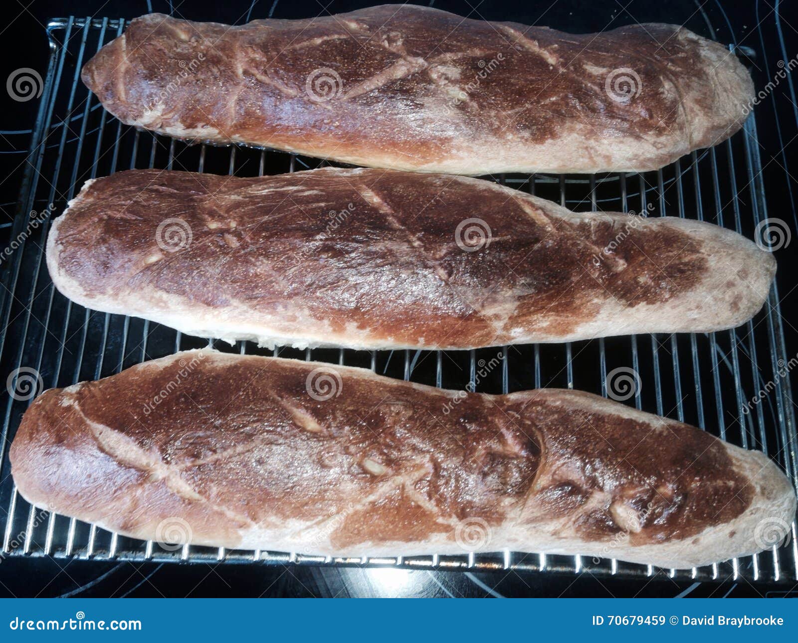 Fresh Baked Baguettes Bread Rolls Stock Image - Image of cooking, baked ...