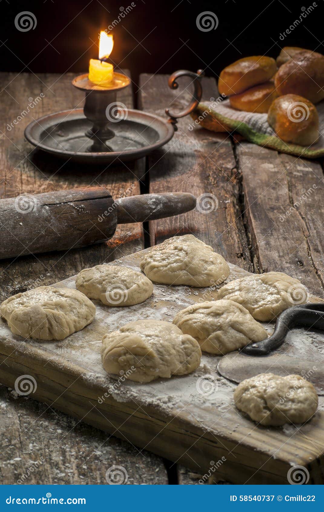 Fresh Baked Biscuits on the Table Stock Image - Image of fiber, flour ...