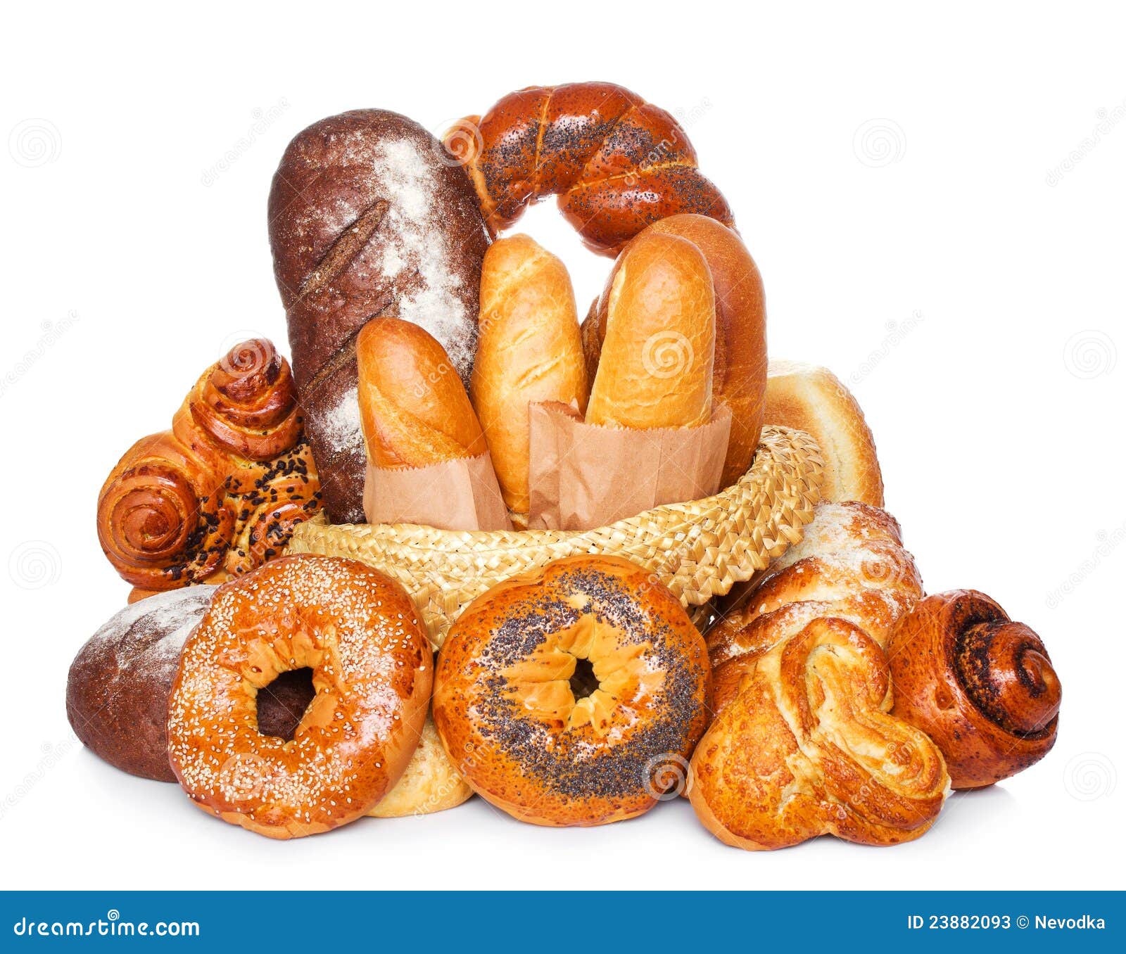 Fresh Baked Bread Assortment Stock Image - Image of baguette, crunchy ...