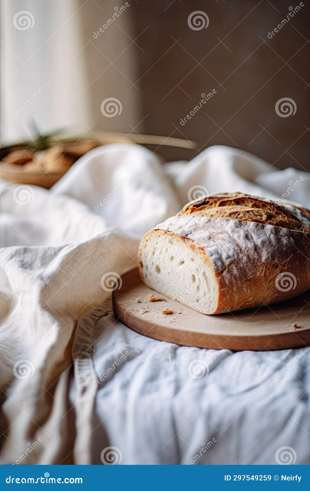Fresh baked bread in store stock image. Image of homemade - 297549259