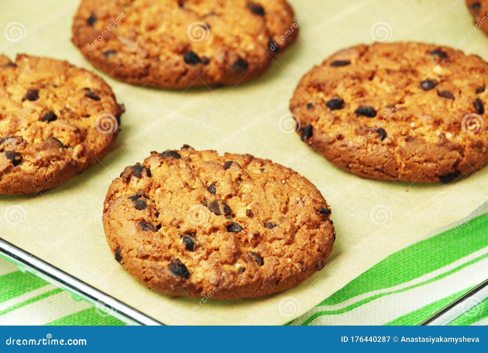 Fresh-baked Cookies Ready on the Table Stock Image - Image of biscuit ...