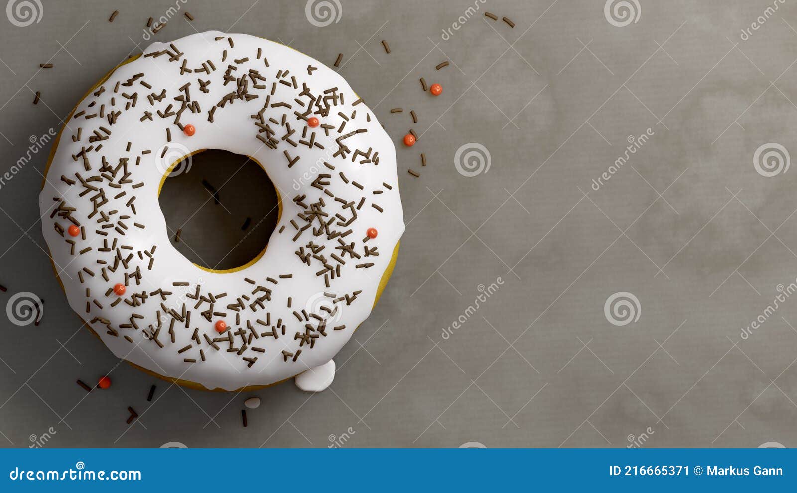Fresh Baked Donut on a Paper Stock Illustration - Illustration of ...