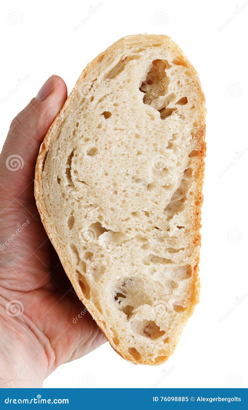 Fresh Baked Italian Chiabatta Bread Isolated on White Stock Image ...