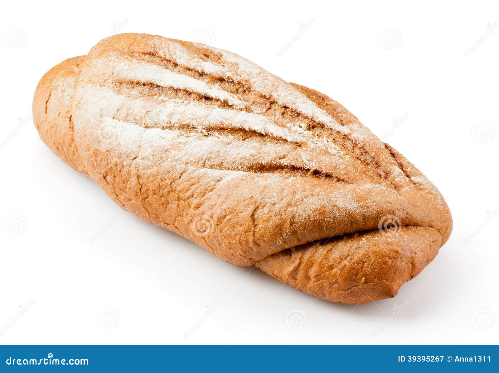 Fresh Baked Long Loaf Isolated on White Stock Image - Image of wheat ...