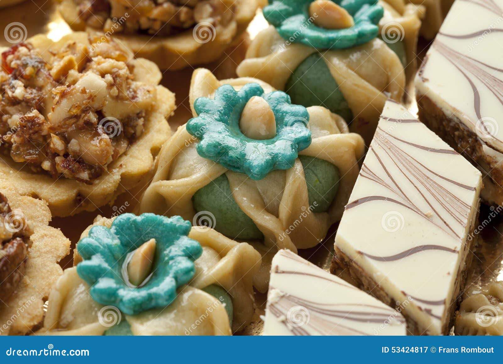 Fresh Baked Moroccan Cookies Close Up Stock Image - Image of sweet ...