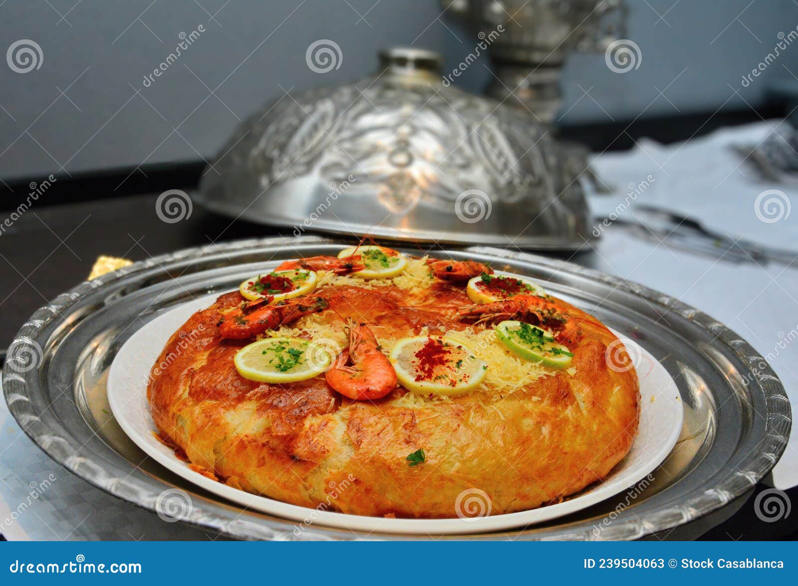 Fresh Baked Moroccan Fish Pastilla Stock Image - Image of gourmet ...