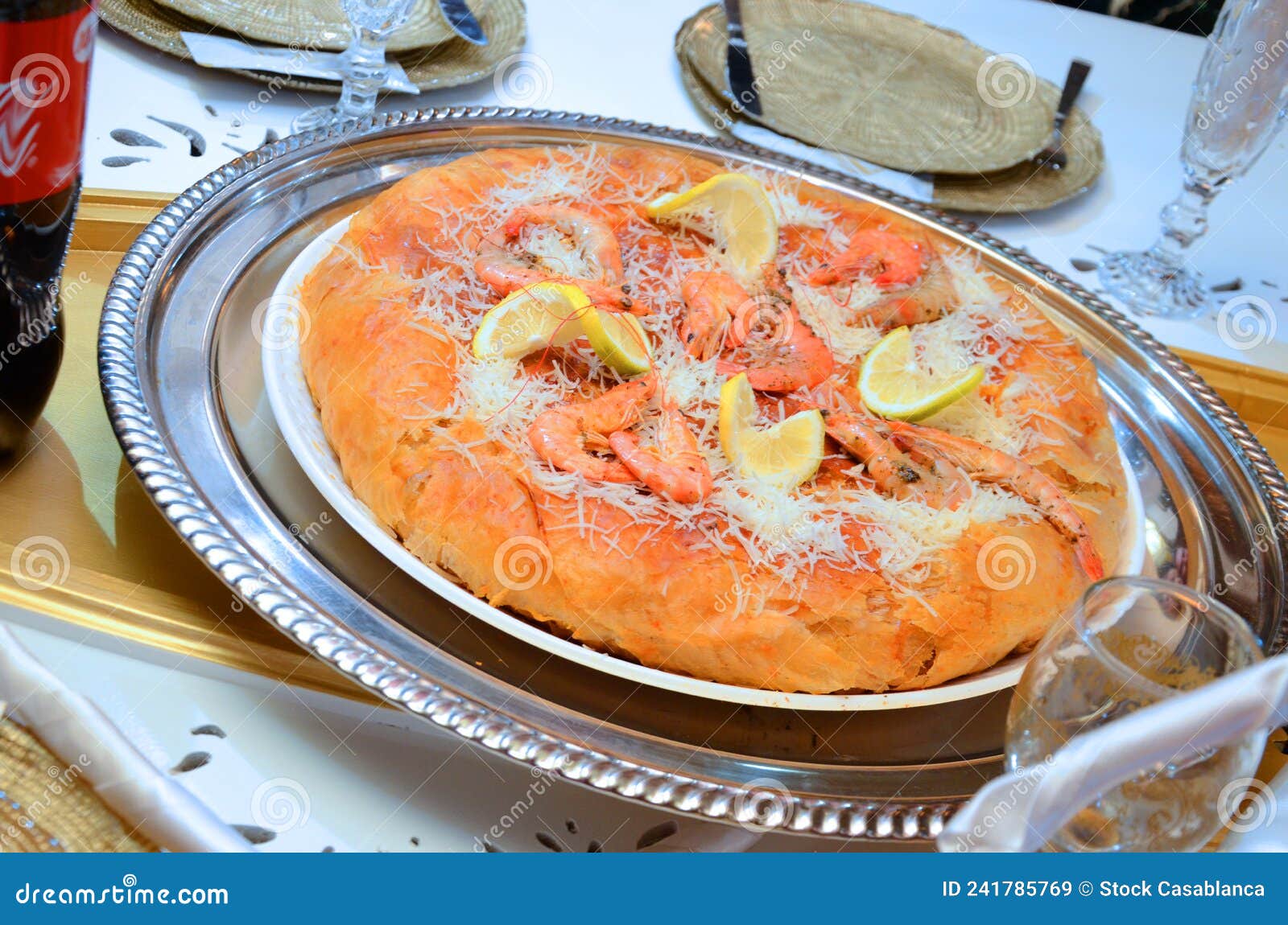 Fresh Baked Moroccan Fish Pastilla Close Up Stock Image - Image of food ...