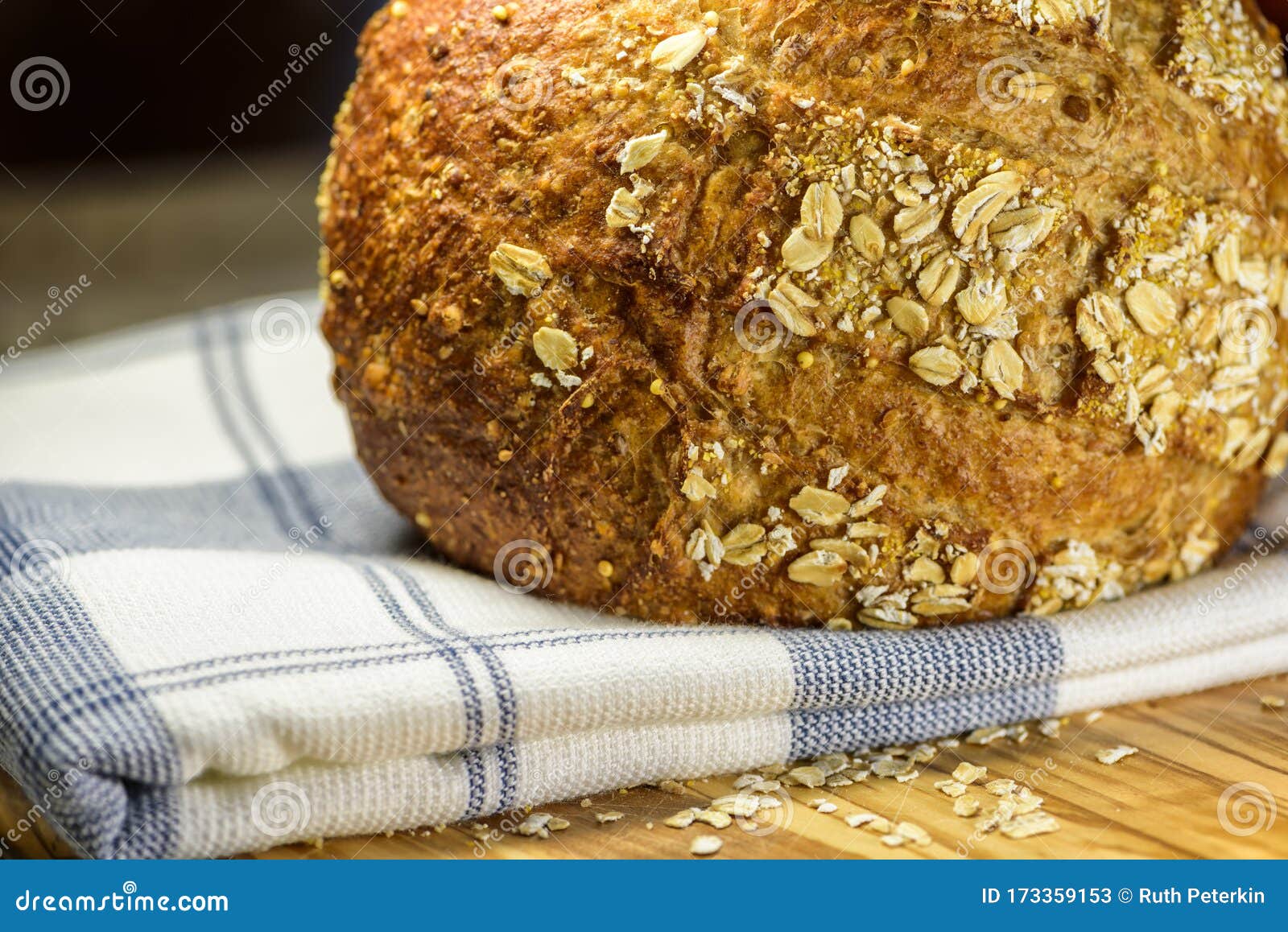 Fresh Baked Multi Grain Bread Stock Image - Image of brown, breakfast ...